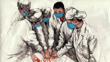 Drawings depict the skill and courage of medical workers - CGTN