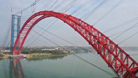 New Pingnan Bridge main arch ribs closed in high precision - CGTN