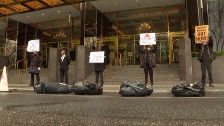 'Body bags' sent to Trump's building to protest COVID-19 response - CGTN