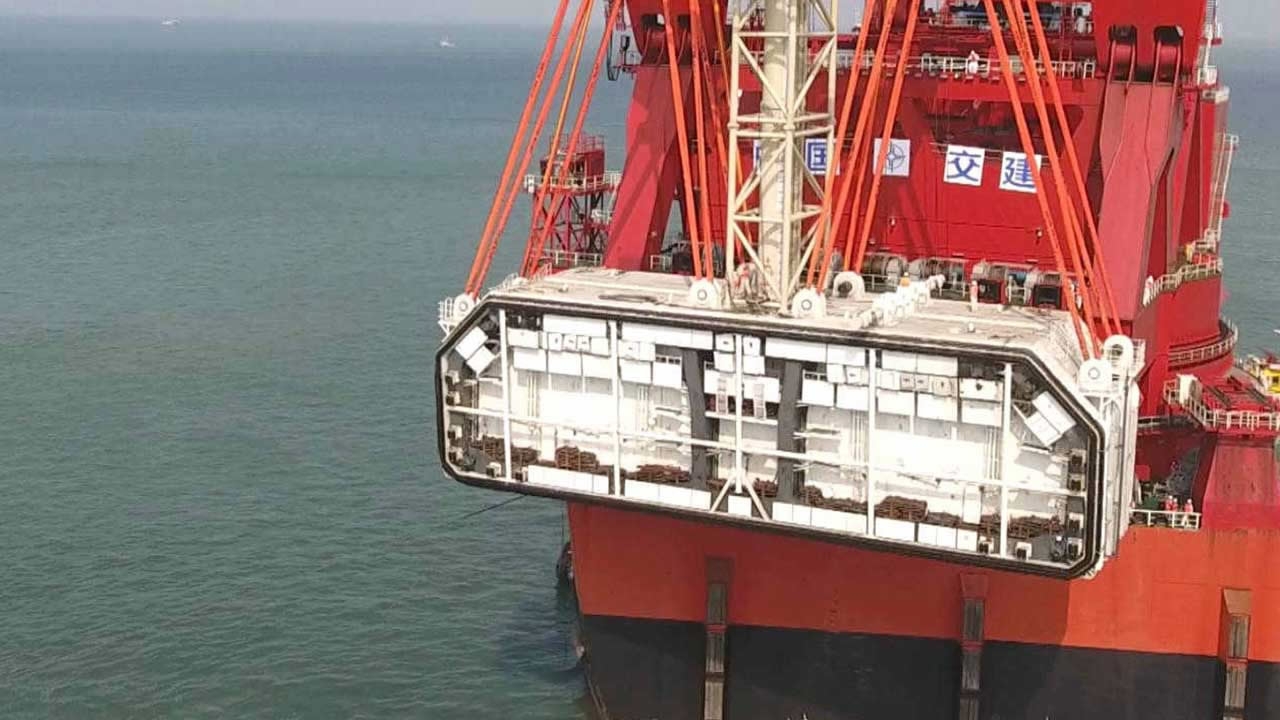 China installs final segment in world’s longest sea construction ...