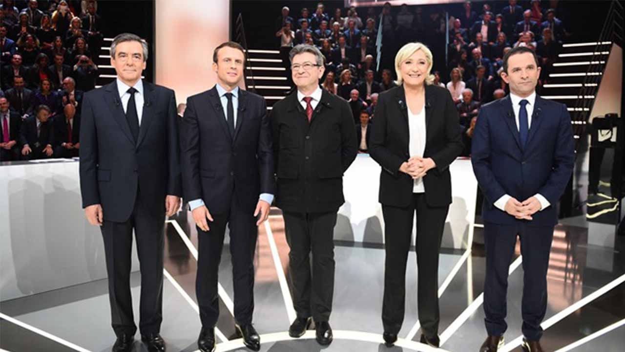 French presidential candidates clash in TV debate - CGTN