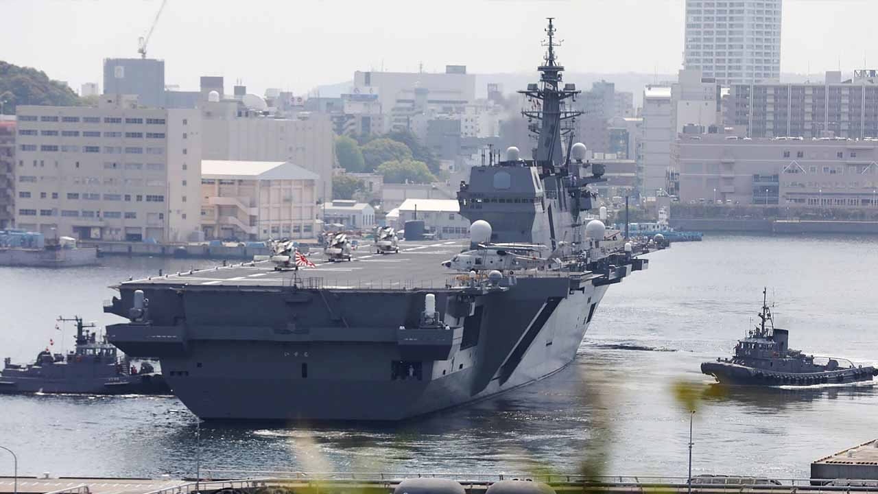 Japan's biggest warship departs to assist USS Carl Vinson - CGTN