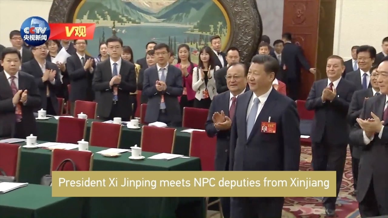 President Xi Jinping meets NPC deputies from Xinjiang - CGTN