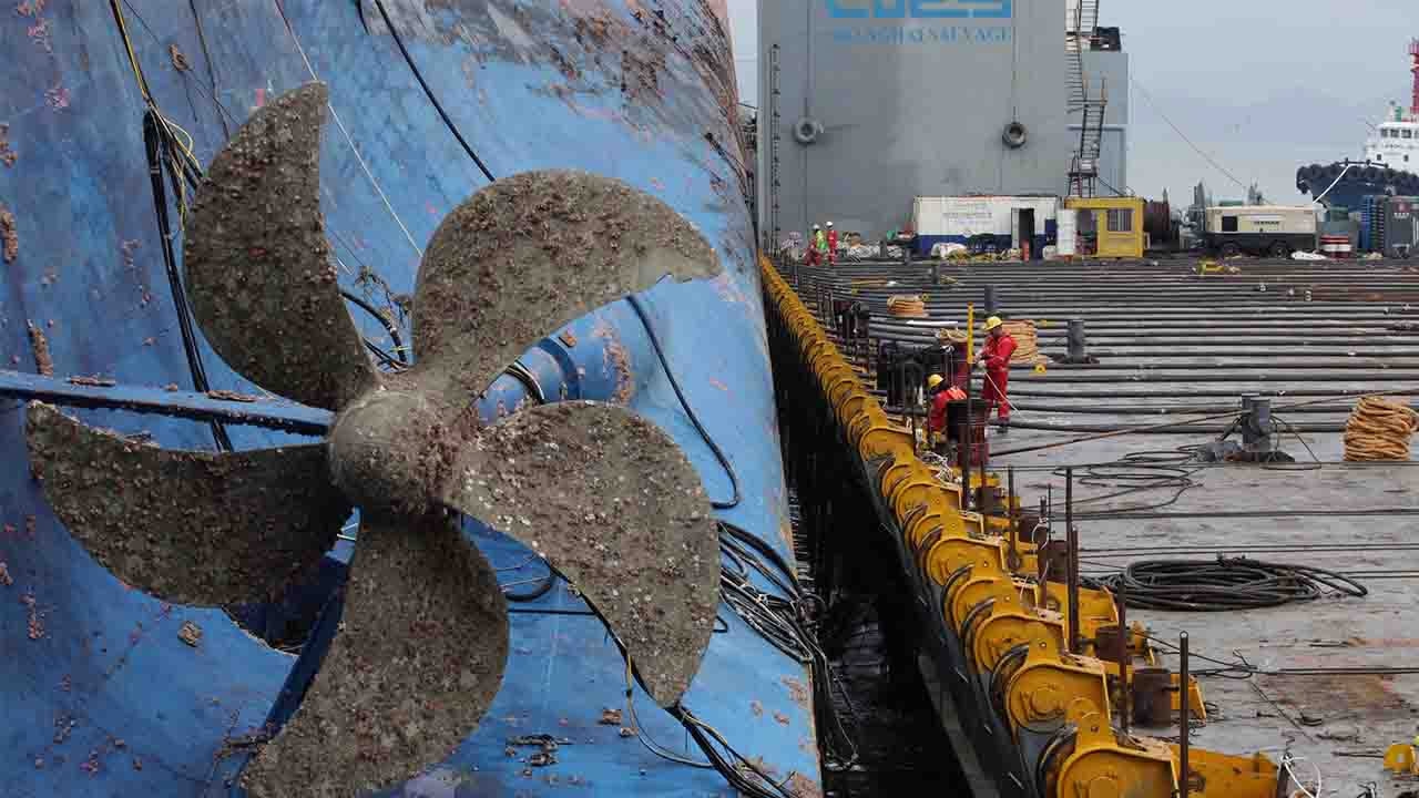 Sewol Ferry successfully loaded onto ship - CGTN