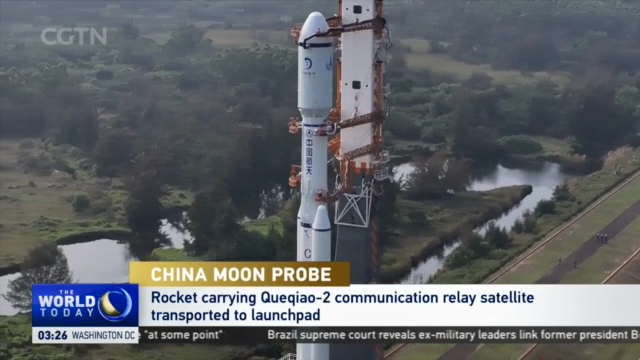 China Moon Probe: Rocket carrying Queqiao-2 communication relay ...